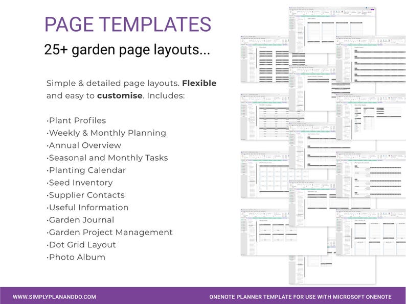 Onenote Template Small Garden Planner | Ipad, Android, Windows, Mac ...