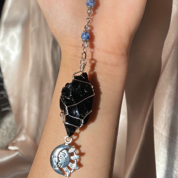 Obsidian Car Charm - Etsy