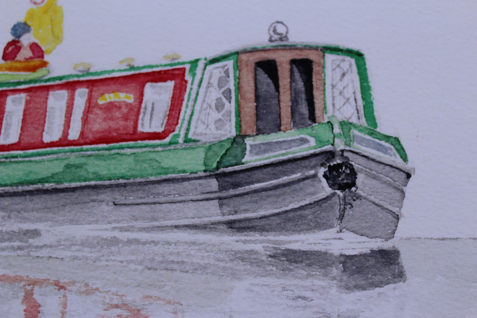 A Print of an Original Watercolour Painting of a Narrowboat - Etsy UK