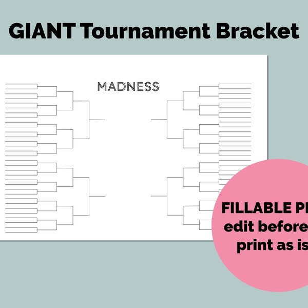 Printable Bracket - Etsy