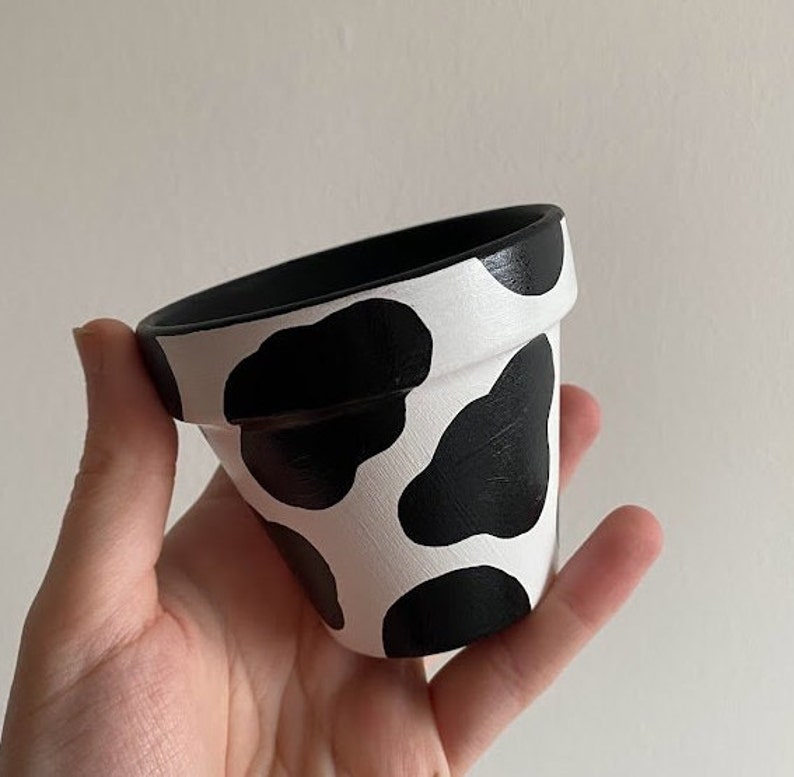 Cow Print Indoor Plant Pot - Etsy UK