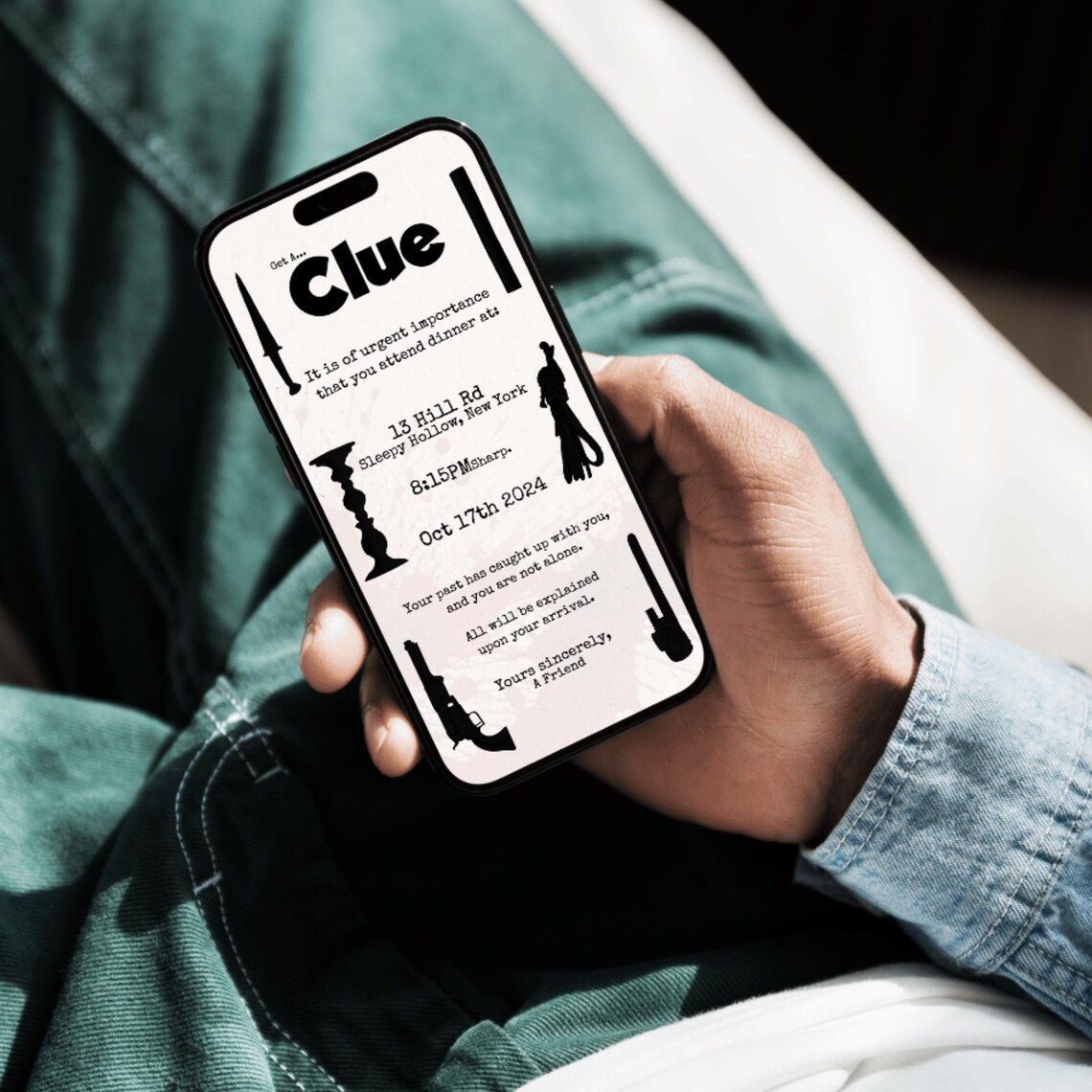 Editable Clue Themed Invitation Template | Digital Invite | Board Game ...