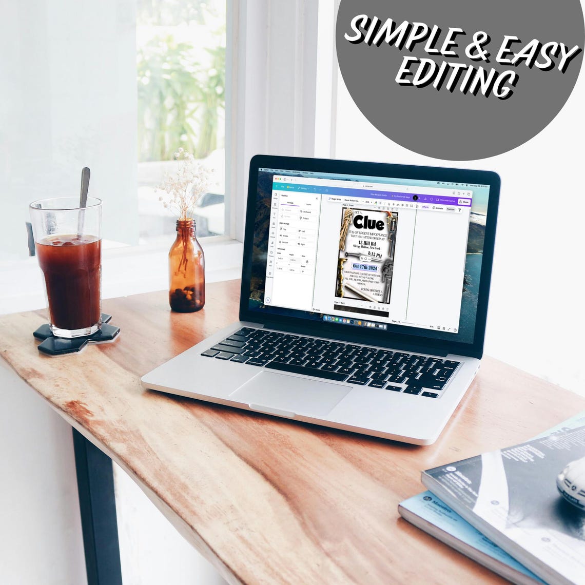 Editable Clue Weapon Invitation Template | Digital Invite | Board Game ...