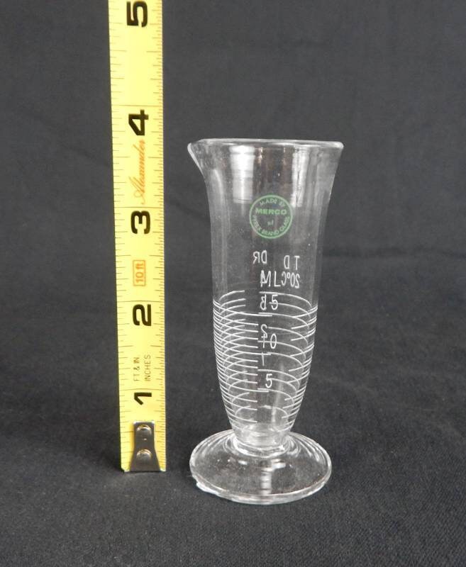 Mercer Glass Works Merco 15 ML 4 DRAM Pyrex Glass Pharmaceutical ...