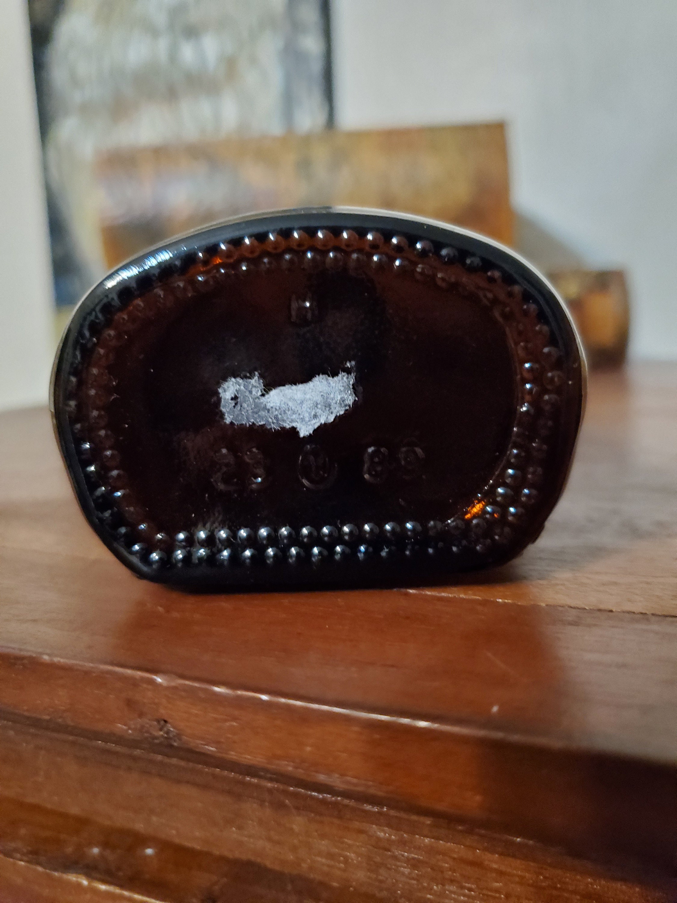 Vintage 8 Ounce Graduated Amber Glass Oval Bottle 3viii Medicine Bottle ...