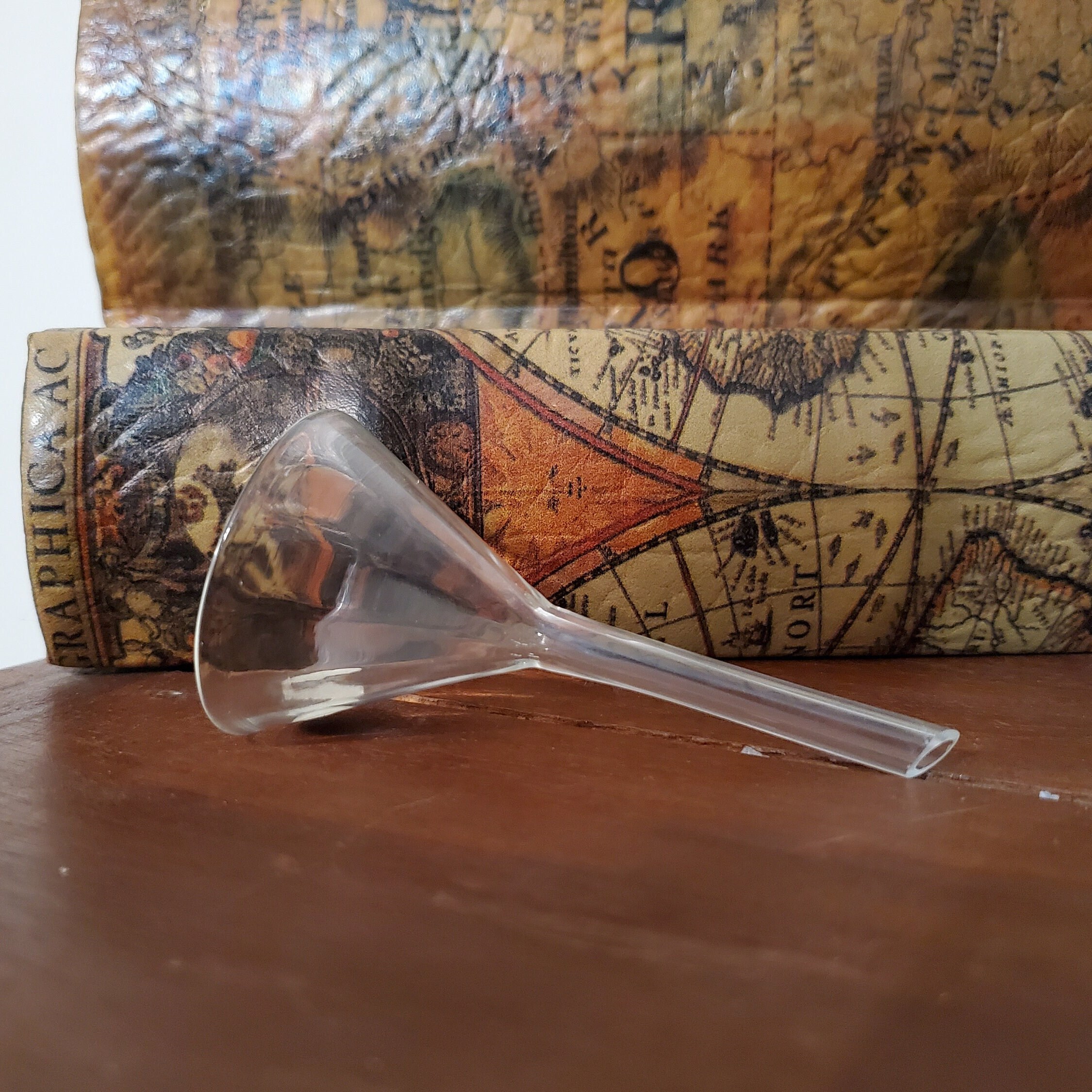 Vintage NOS Small Convoluted Glass Funnel - 58 Degree - Slightly Ribbed ...