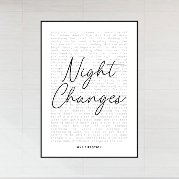 One Direction Lyrics - Etsy
