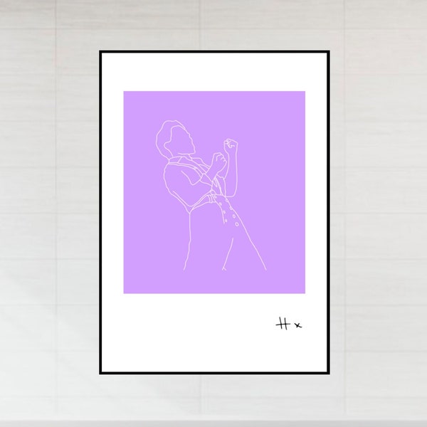 Harry Styles Drawing Outline - Etsy