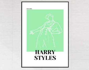 Harry Styles Drawing Outline - Etsy UK