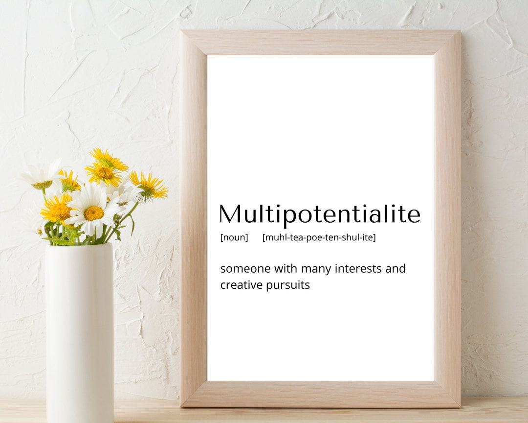 Multipotentialite Definition Print, Definition, Wall Art, Print ...