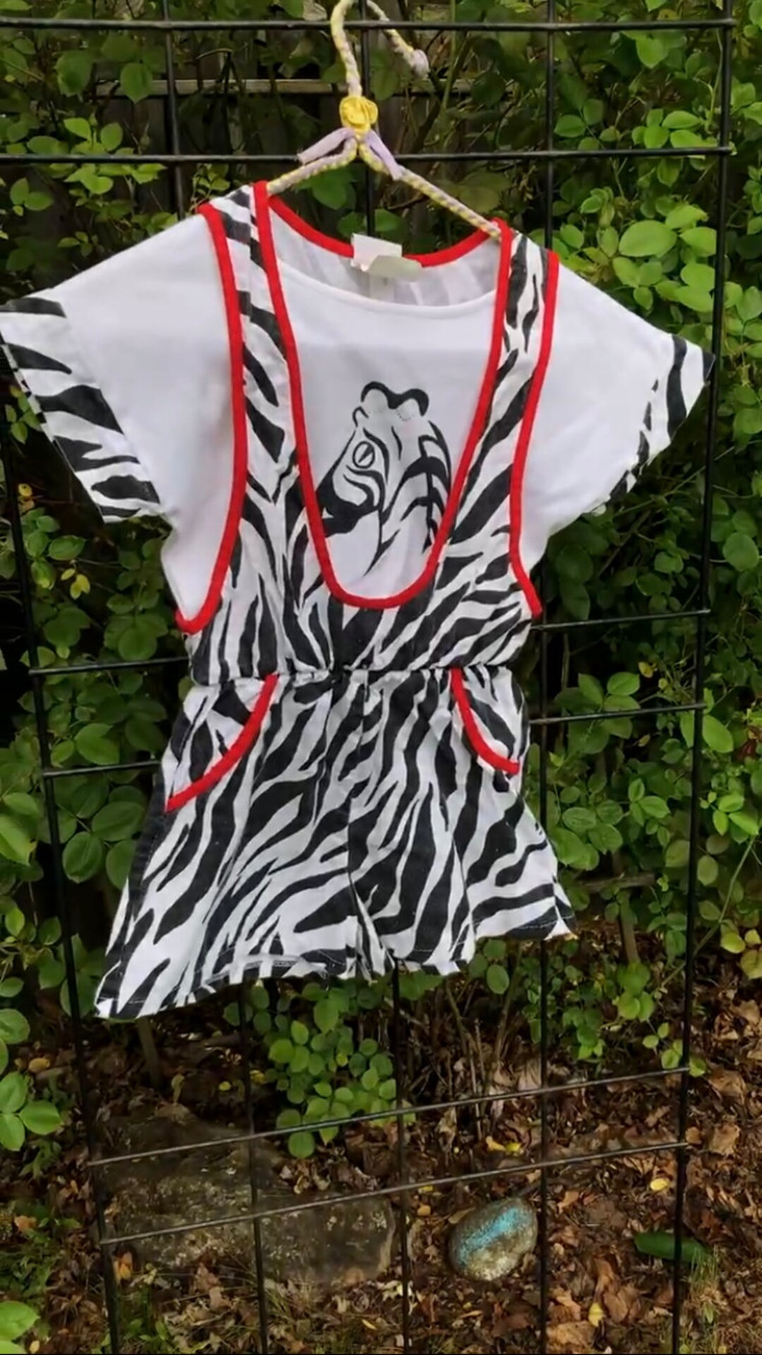 Vintage Eighties Kids Zebra Romper/kitschy/vintage Kids Clothes/vintage ...