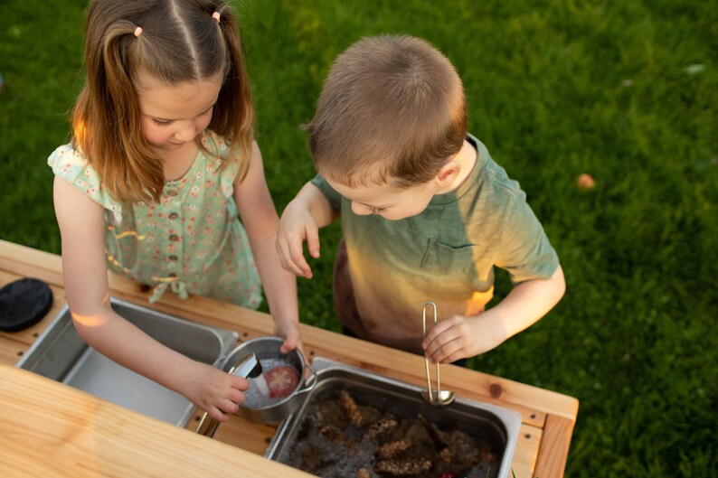 Handmade Wooden Outdoor Play Kitchen Working Sink and Oven - Etsy