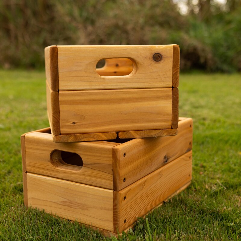 Wooden Storage Crate - Etsy