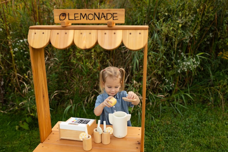 Outdoor Cedar Kids Market Lemonade Stand Kids Theatre Children's ...