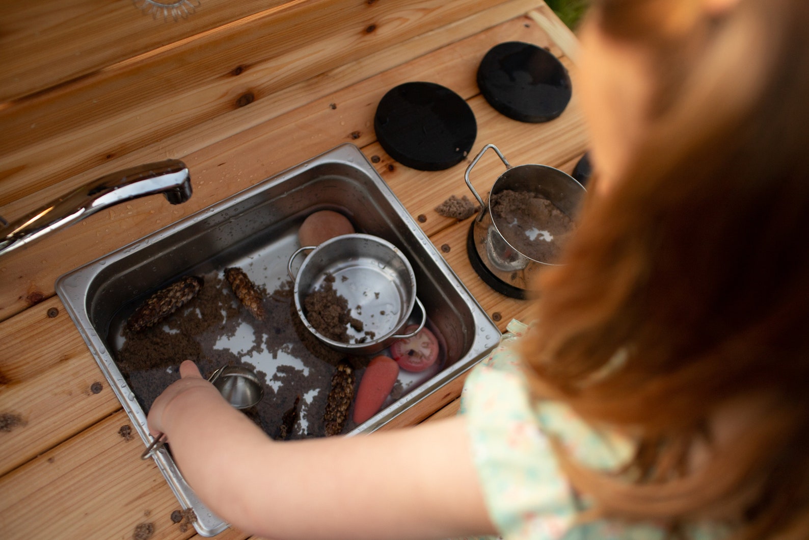 Handmade Wooden Outdoor Play Kitchen Working Sink and Oven - Etsy