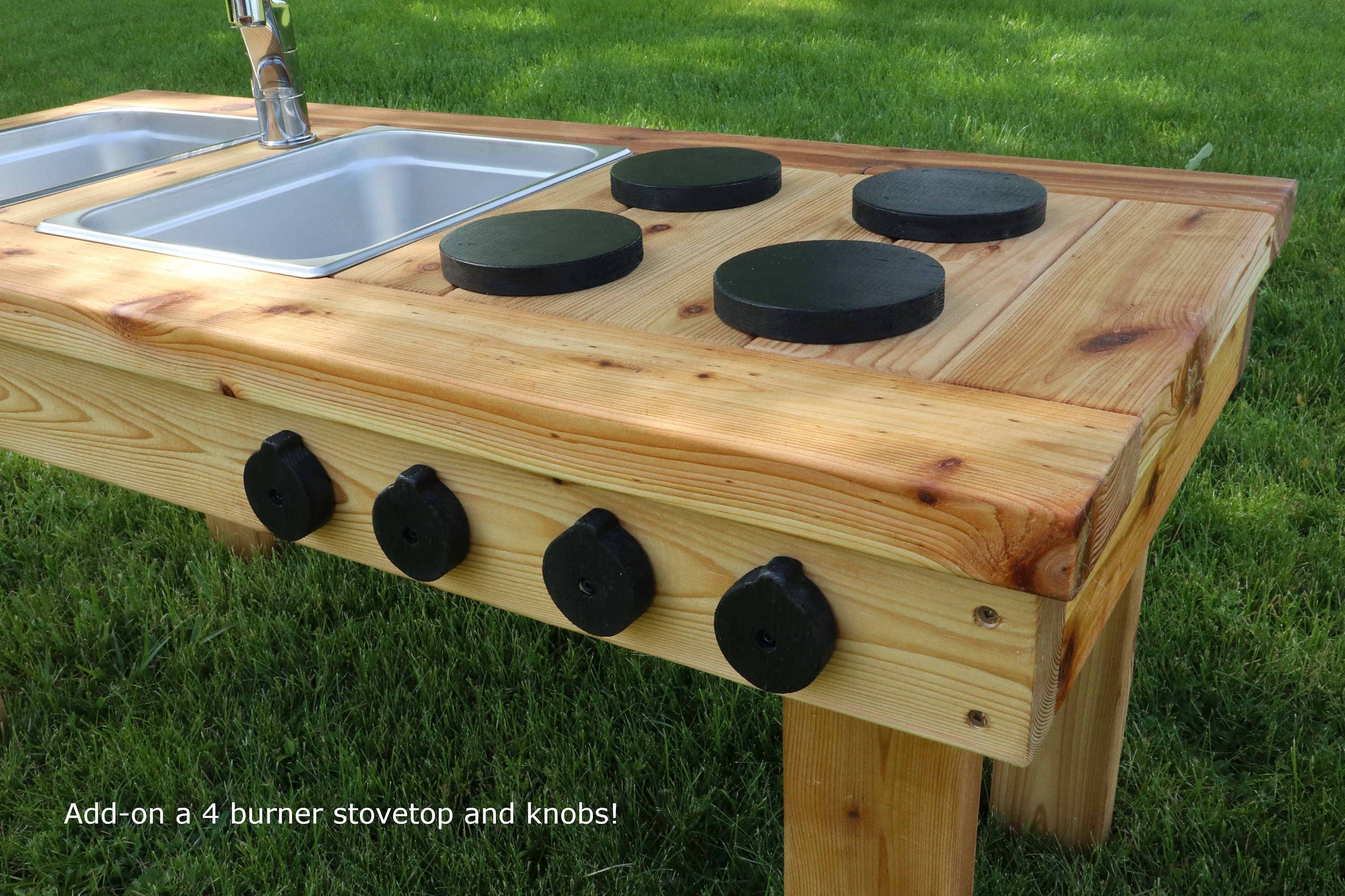 Simple Mud Kitchen | Outdoor Pretend Kitchen With Working Sink ...