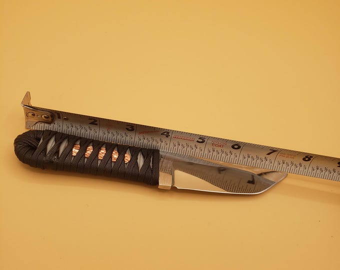 EDC American Style Tanto, Epoxy Impregnated Paracord Grip Mimicking ...