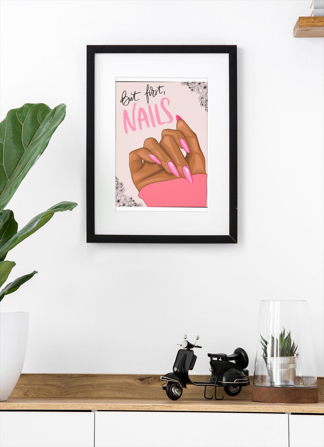 Nail Salon Wall Art, Matte Vertical Posters for Manicure Studio Decor ...