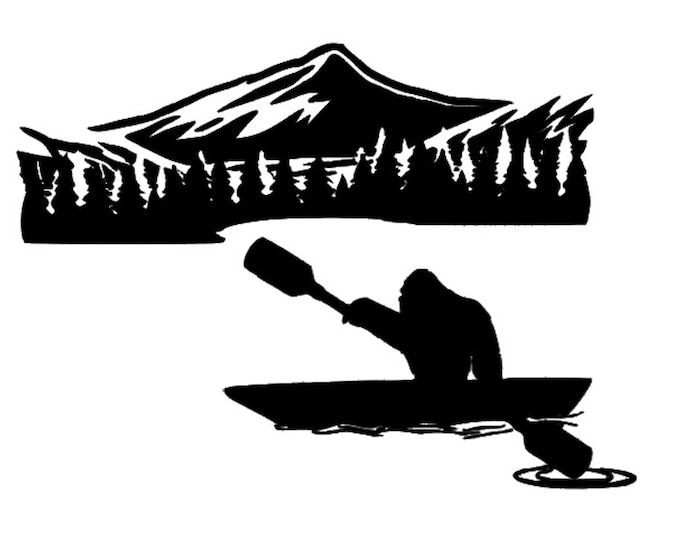 Bigfoot Kayak Lake Clipart SVG Png/dxf/eps - Etsy