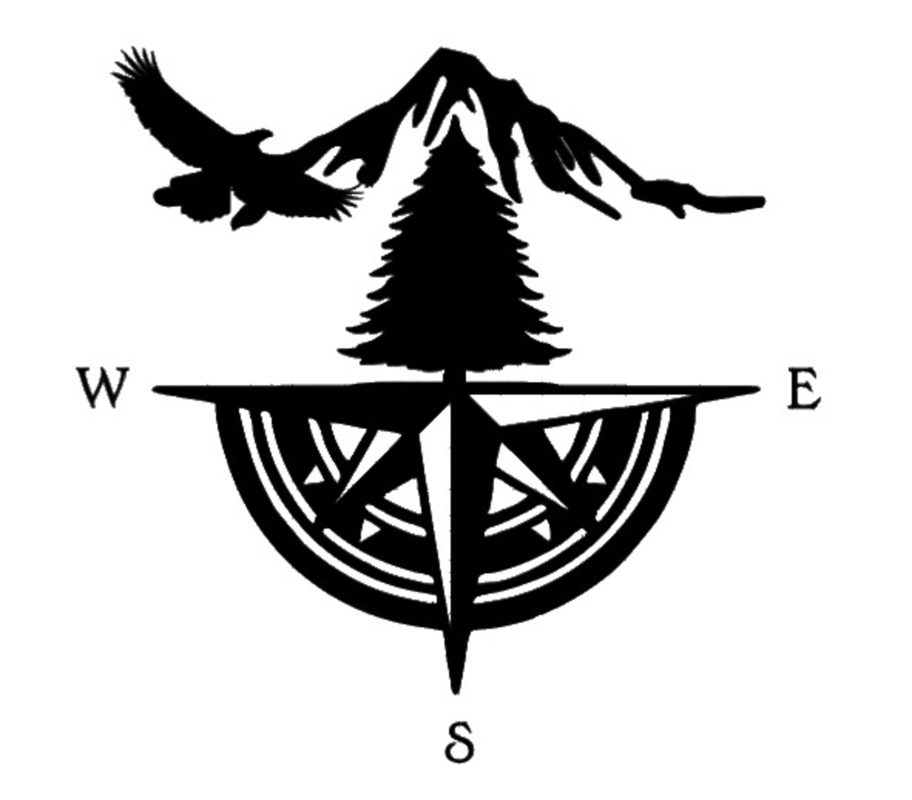 Compass Eagle Mountains SVG Clipart png/eps/dxf | Etsy