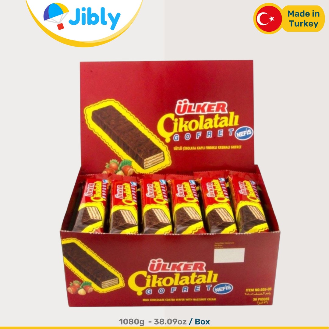 Turkish Ülker Cikolatali Gofret | Box of 36 Bars | 30g Bars | Worldwide ...
