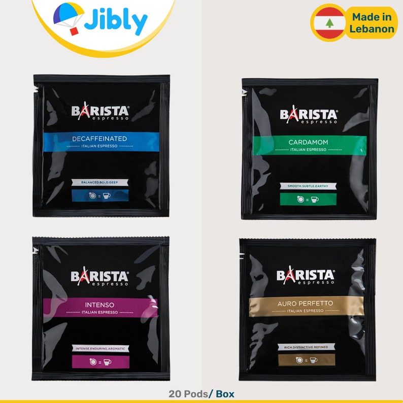 Lebanese Barista Coffee Pods Boxes Instant Coffee 20 Pods/box Worldwide ...