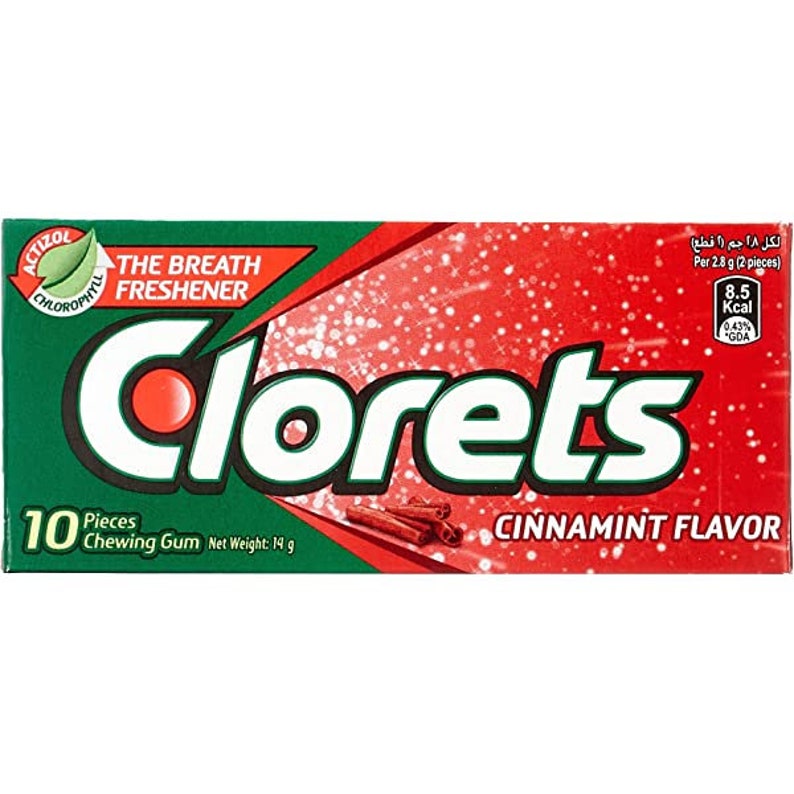 Clorets Gum | Three Flavors | Box of 12 Packs | 14g Packs | Worldwide ...