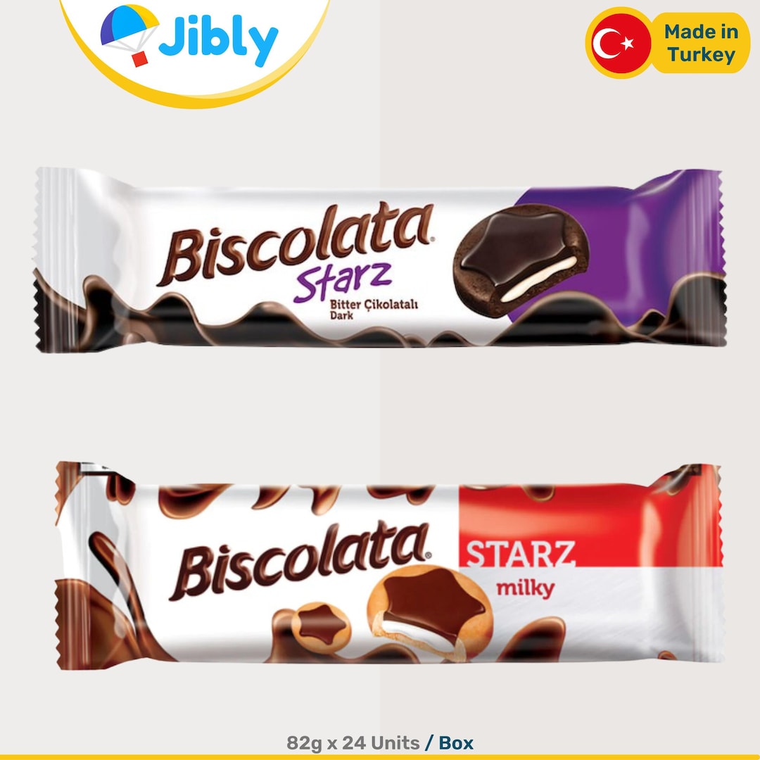 Şölen Biscolata Starz Boxes Delicious Snacks Milky and Dark Box of 24 ...