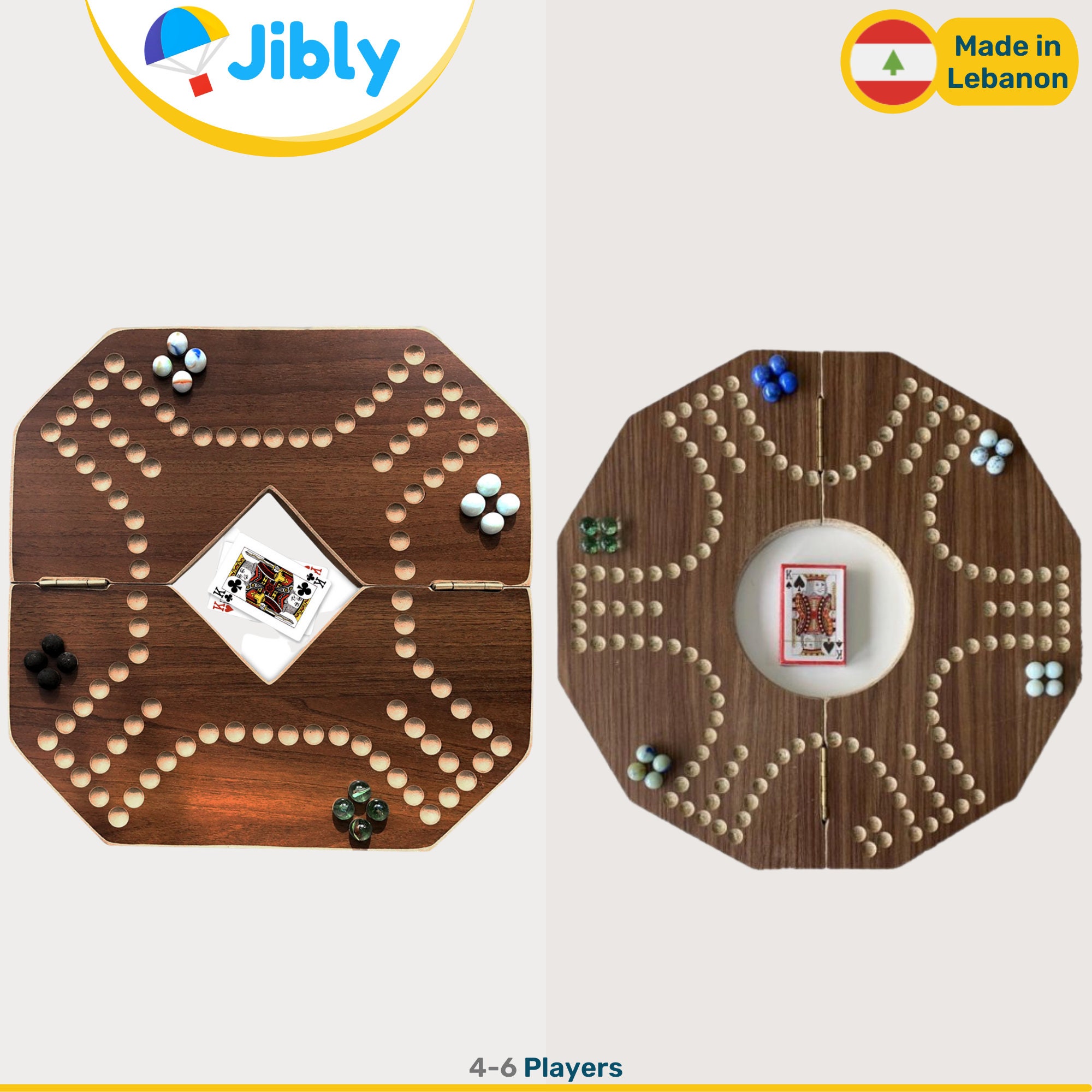 Lebanese Wooden Jackaroo Board Game Four to Six Players Worldwide ...