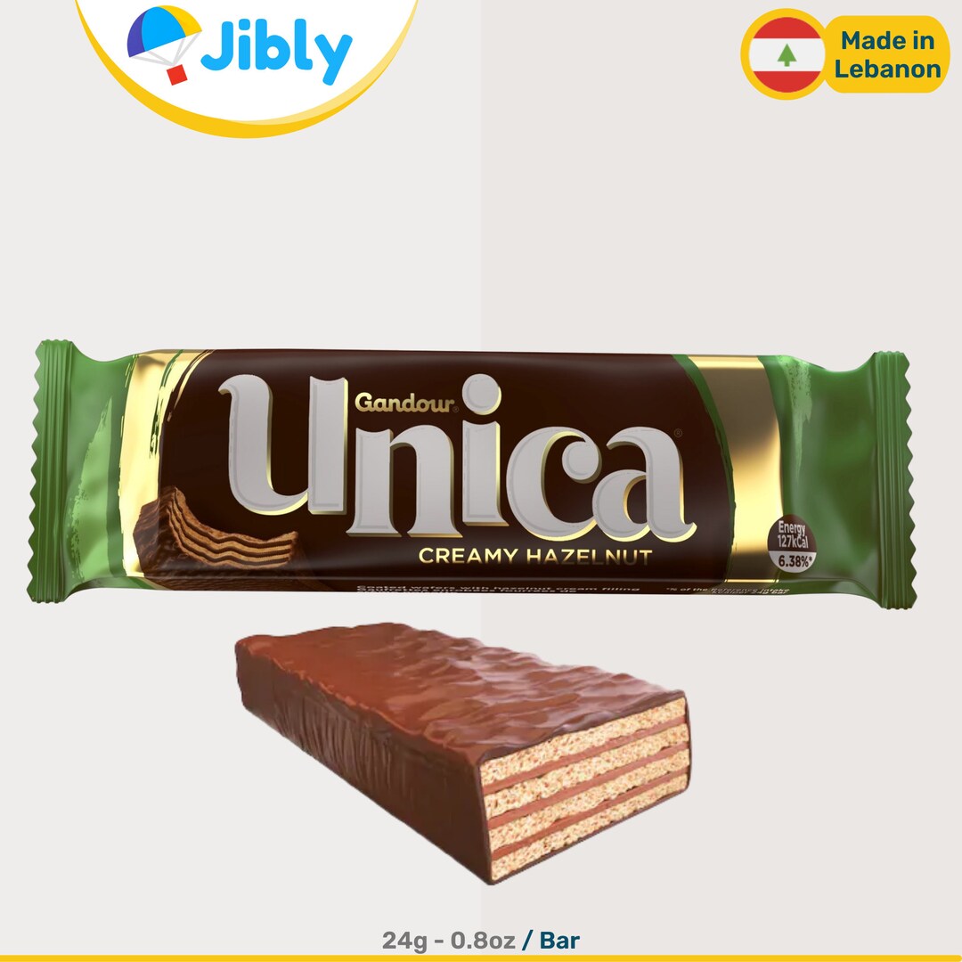 Lebanese Gandour Unica | Hazelnut Wafer | 24g Bars | Worldwide Shipping ...
