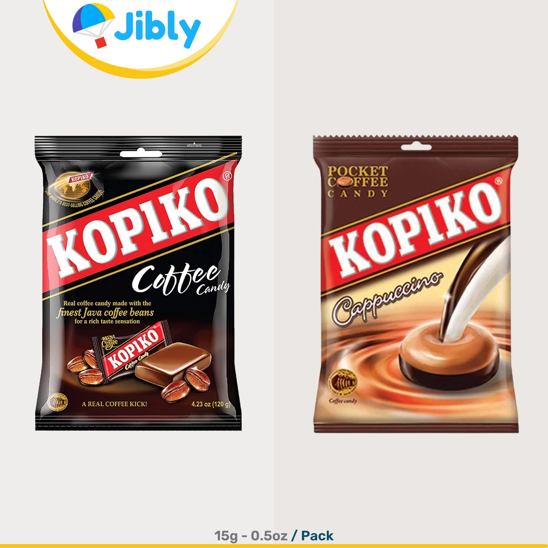 Kopiko Candy | Coffee and Cappuccino Flavors | 15g Packs | Worldwide ...