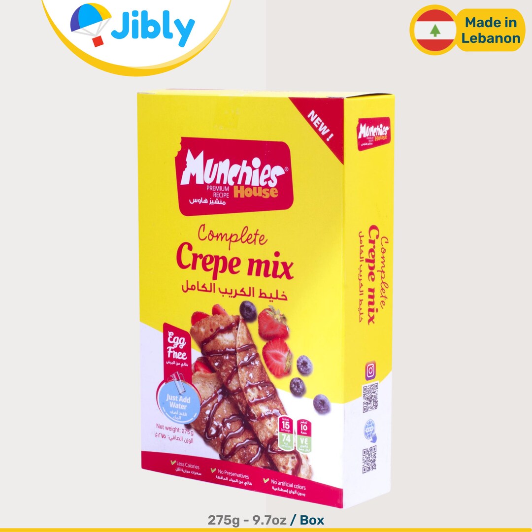Lebanese Munchies Crepe Mix Complete Mixes 275g Boxes Worldwide ...