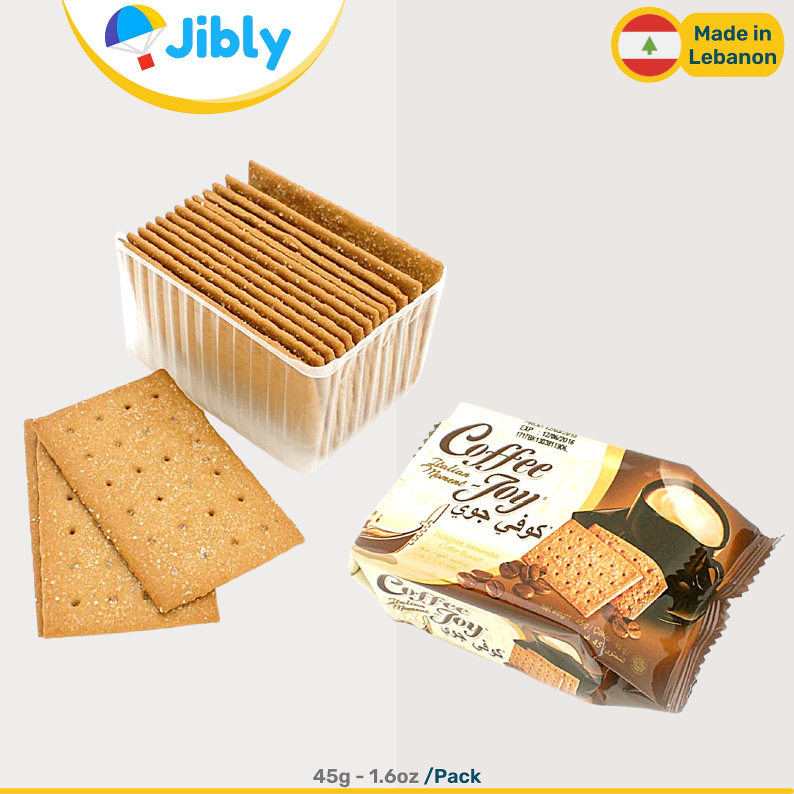 Lebanese Coffee Joy Biscuit Crispy Thin Cracker 45g Packs Worldwide ...