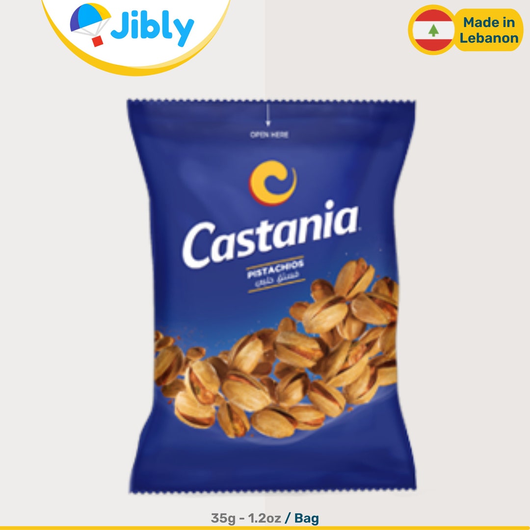 Lebanese Castania Nuts | Salted Pistachios | 35g Bags | Worldwide ...