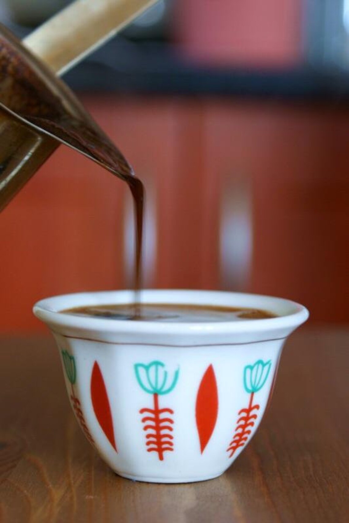 Lebanese Traditional Coffee Cups | Red Coffee Cups | 50ml Cups | فناجين ...