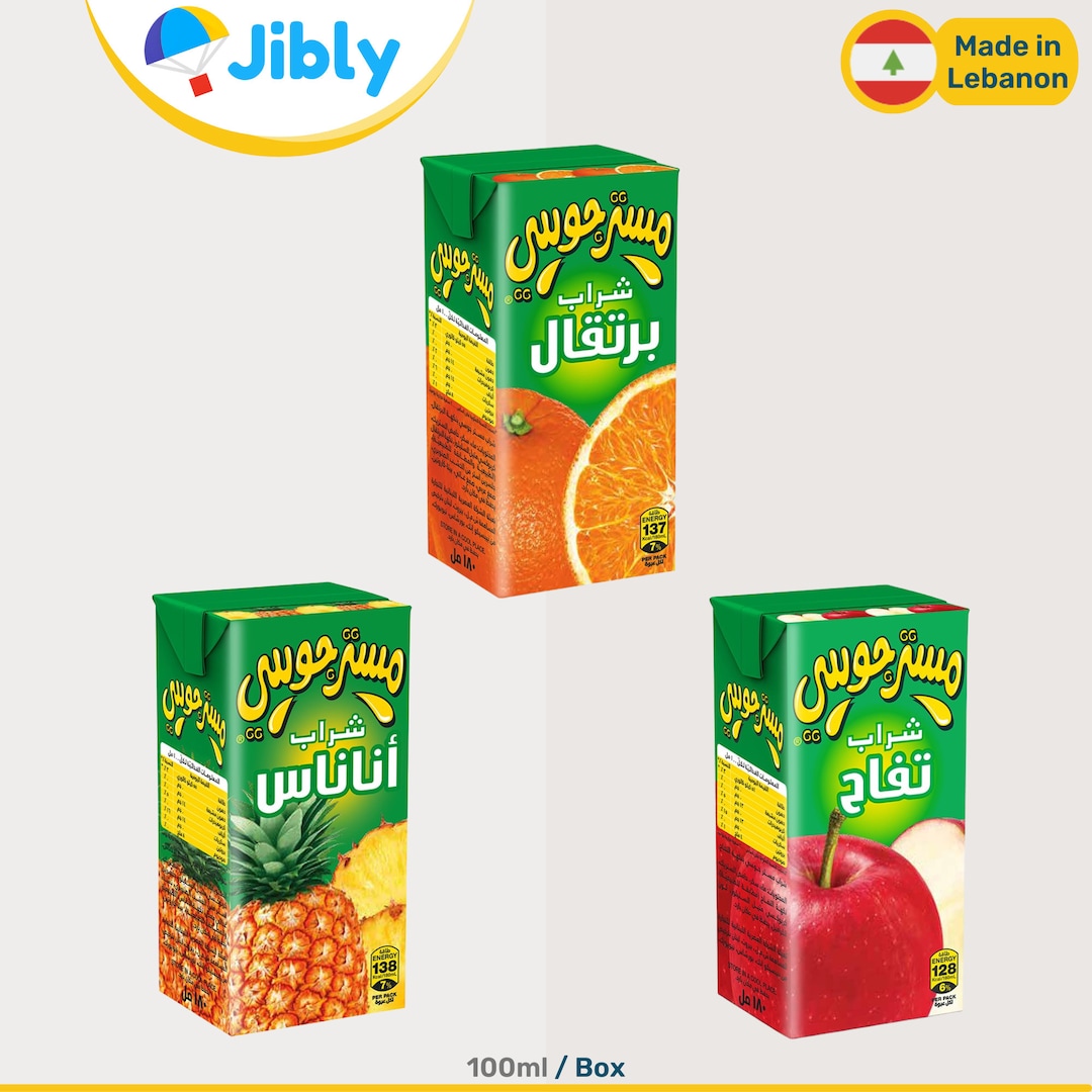 Lebanese Mr. Juicy Juice Three Flavors Packs of Six - Etsy