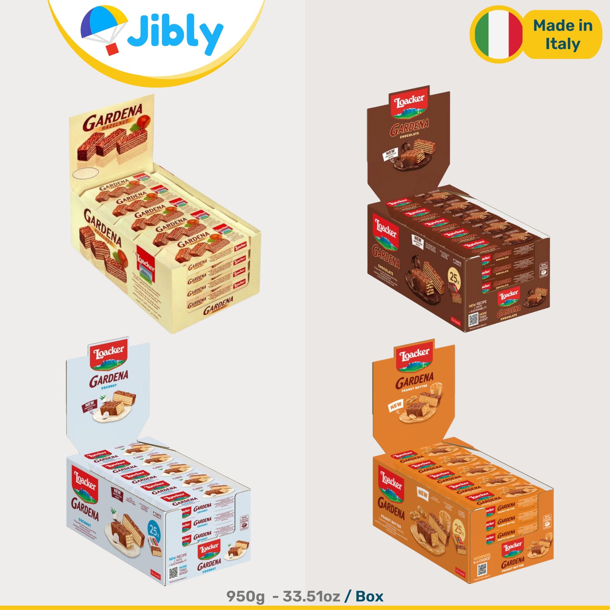 Italian Loacker Gardena Delicious Wafer Four Flavors Box - Etsy
