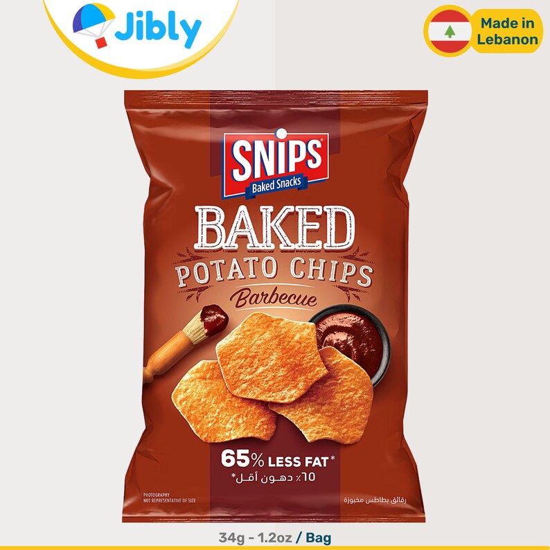 Lebanese Snips Baked Chips Five Flavors Less Fat Salty Snacks 34g Bags ...
