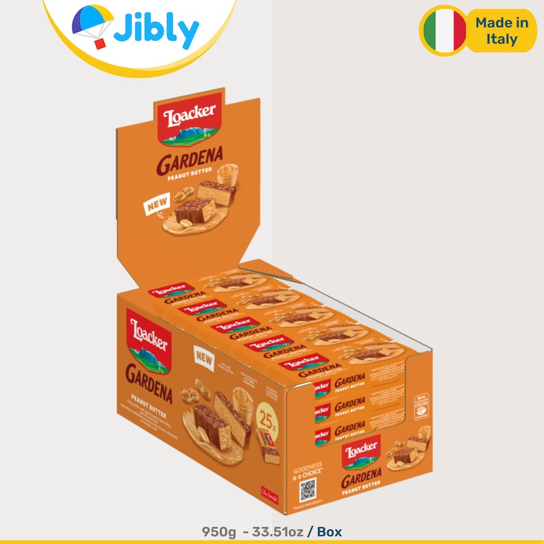 Italian Loacker Gardena Delicious Wafer Four Flavors Box of 25 Packs ...