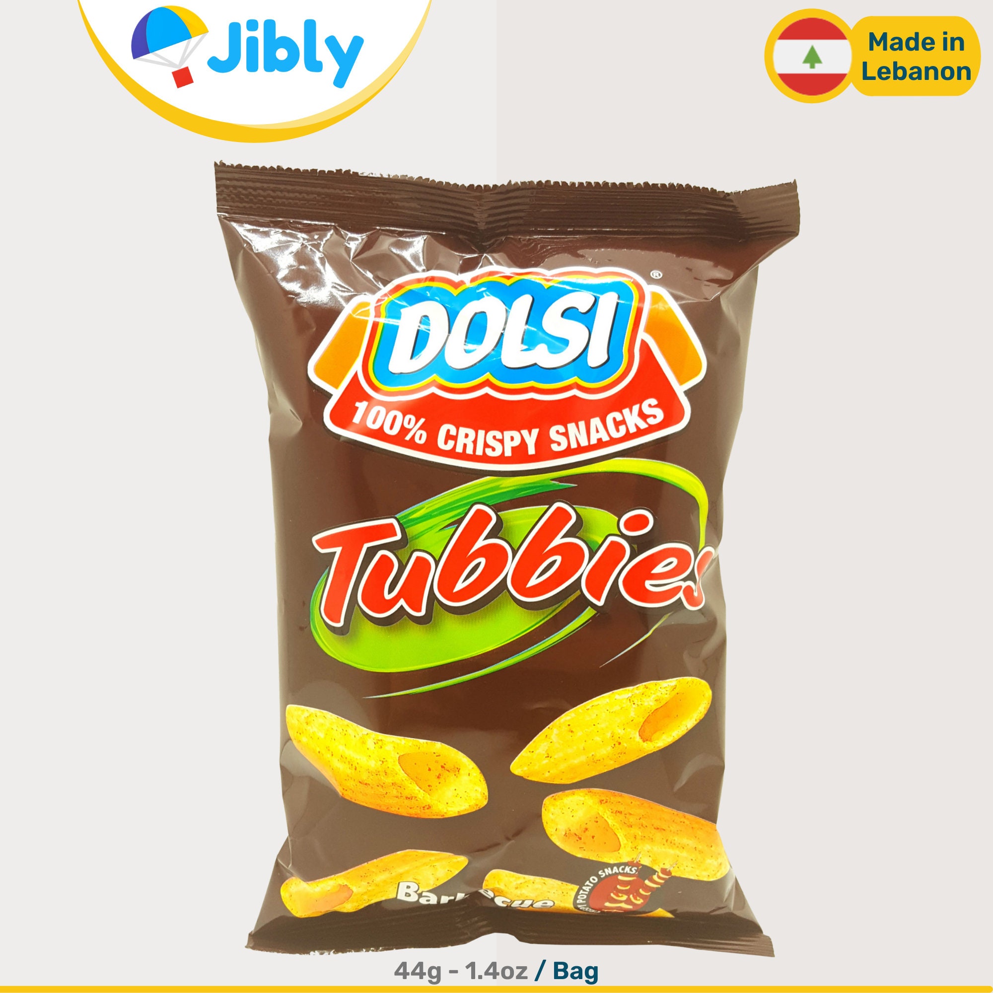 Lebanese Dolsi Chips Five Flavors Salt Salt And Vinegar Pizza Rings Barbeque Tasty Snacks 44g