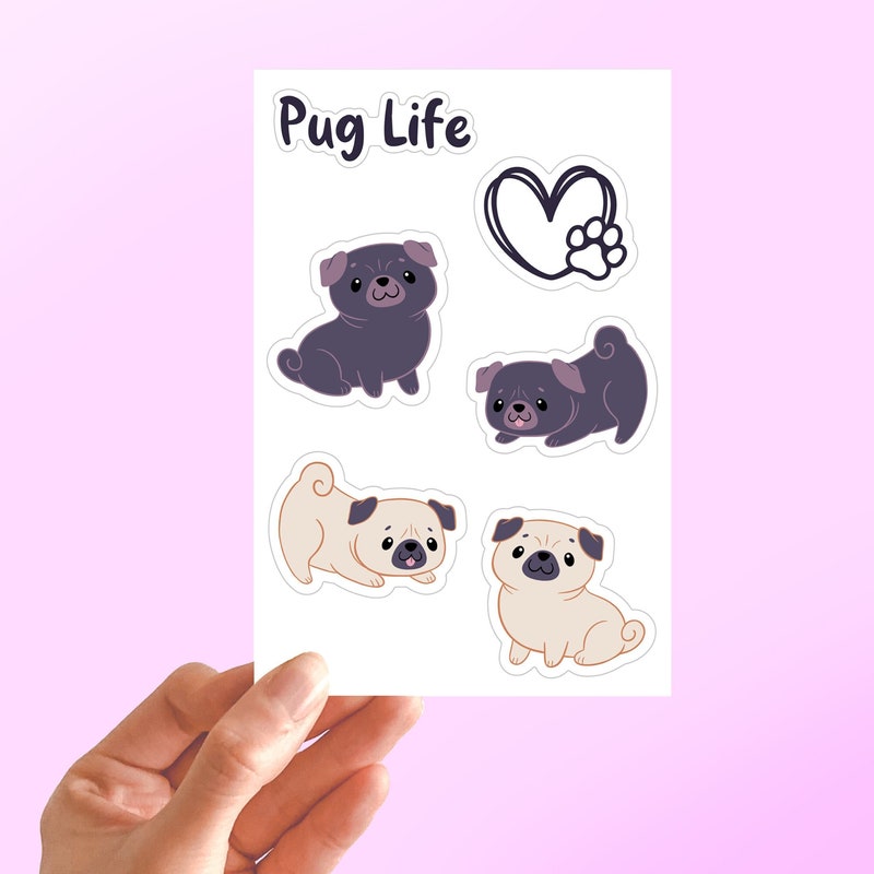 Pug Sticker Pack - Etsy