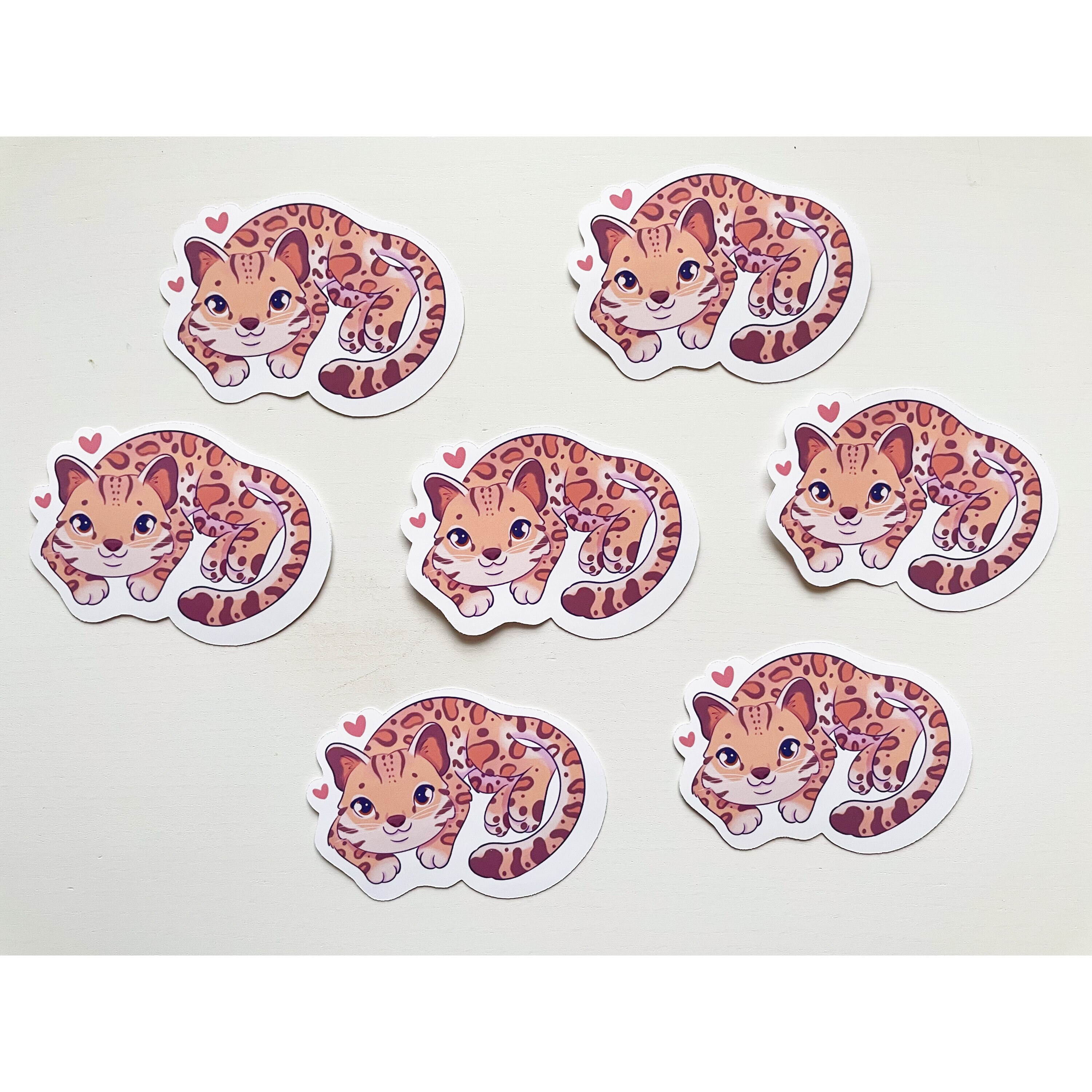 Margay Cat Cat Sticker Cute Cat Sticker Cat Vinyl Sticker | Etsy