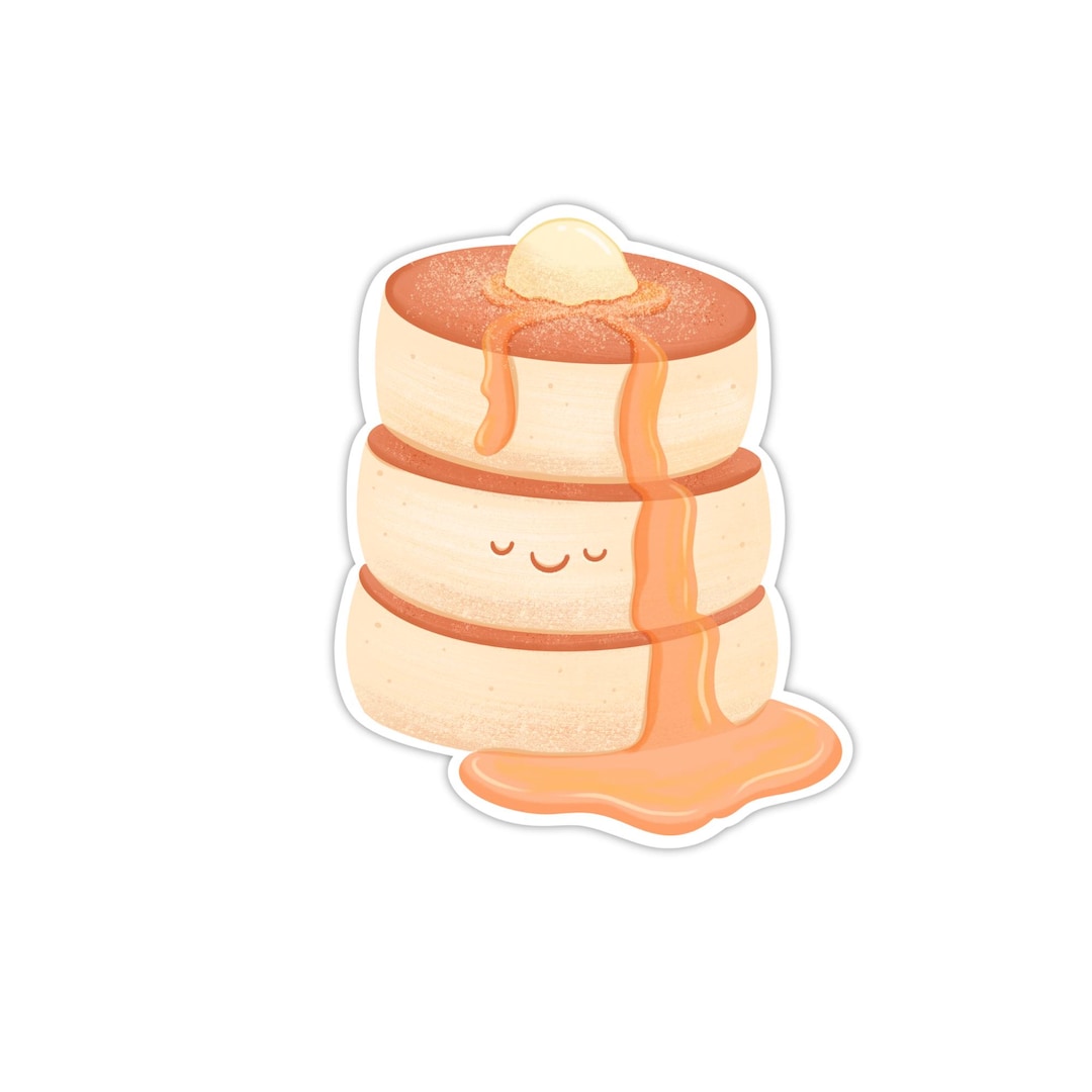 Japanese Fluffy Pancake Sticker | Food Stickers | Kawaii Stickers ...