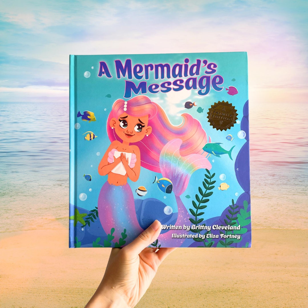 Mermaid Children's Book, Educational Kids Book, Recycled, Handmade Book ...