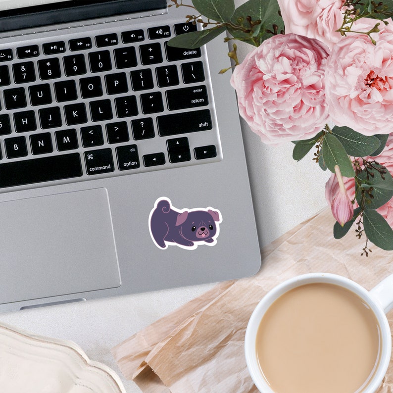 Pug Vinyl Sticker, Pug Decal Sticker, Dog Sticker, Pug Lover Sticker ...