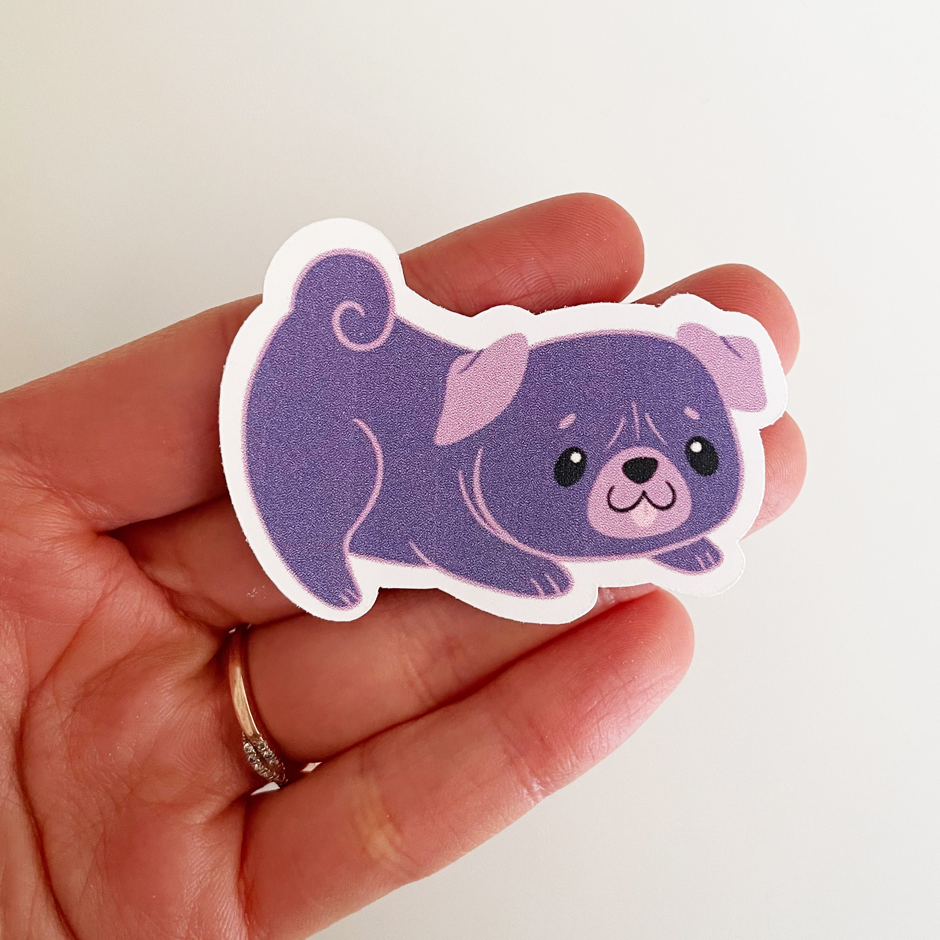 Pug Vinyl Sticker, Pug Decal Sticker, Dog Sticker, Pug Lover Sticker ...