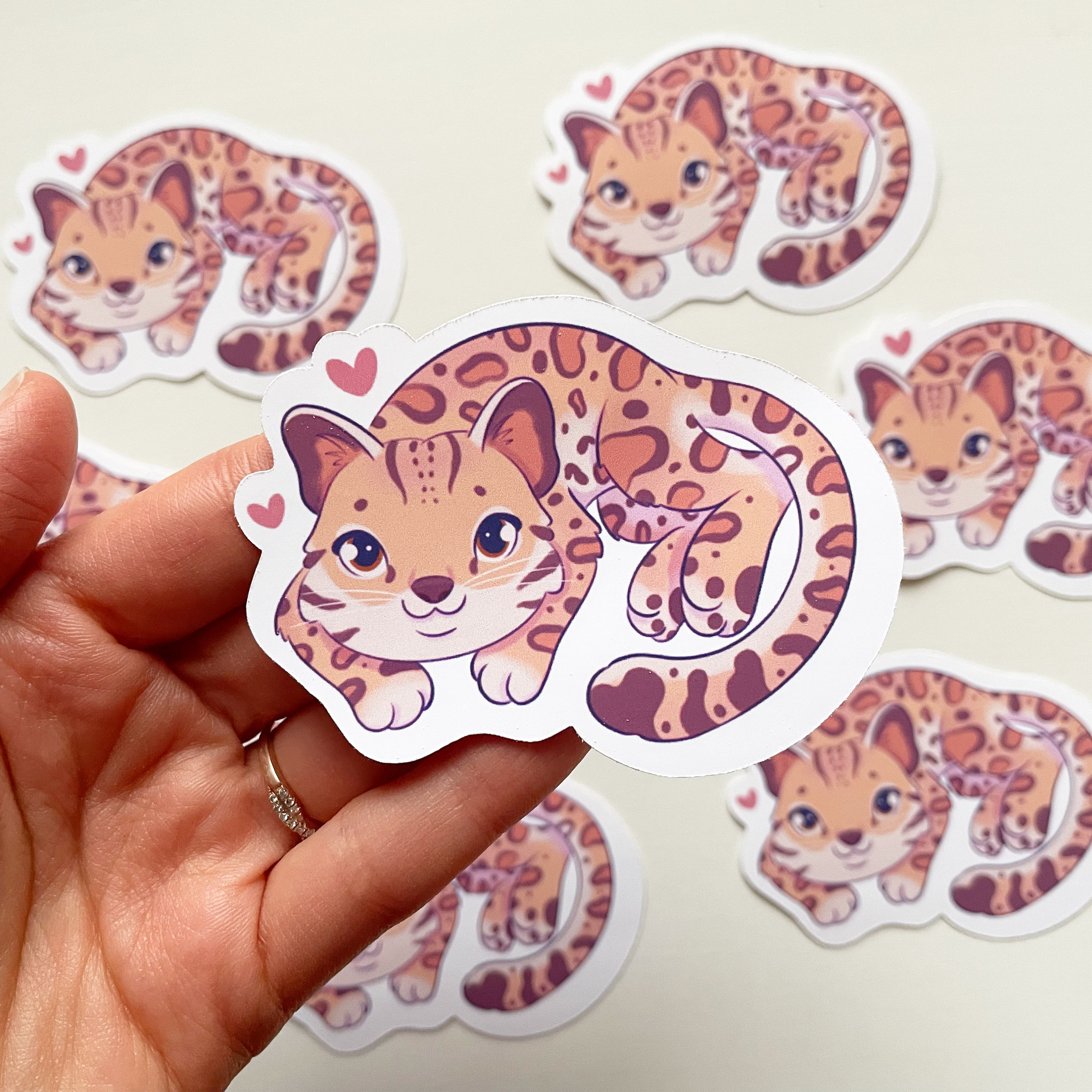 Margay Cat Cat Sticker Cute Cat Sticker Cat Vinyl Sticker | Etsy