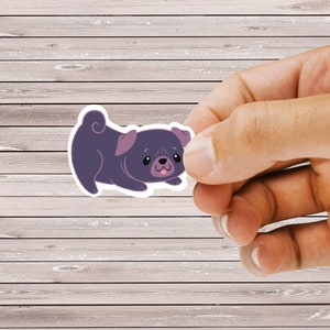 Pug Vinyl Sticker, Pug Decal Sticker, Dog Sticker, Pug Lover Sticker ...