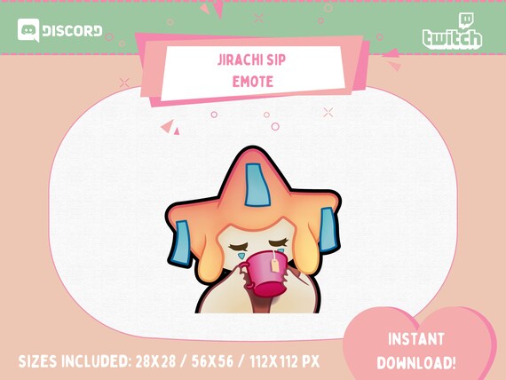Jirachi Tea Sip I Chibi Pokemon Sip I Cute Pokemon Emote I - Etsy