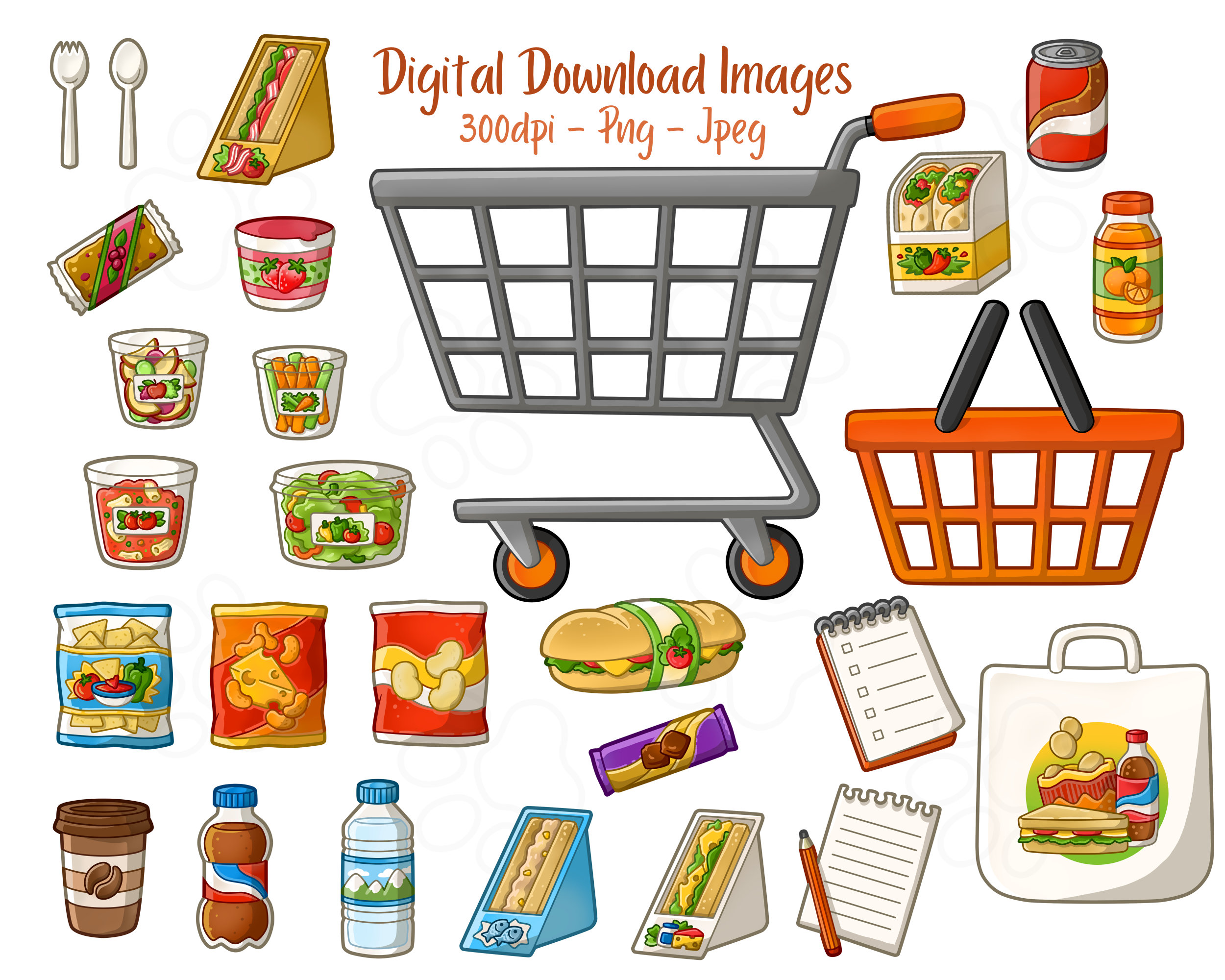 Supermarket - Lunch Deal - Grocery Clip Art Images - Digital Download ...